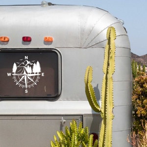 Compass Decal for Car, Mountain Decal for Car, Camping Car Decal ...