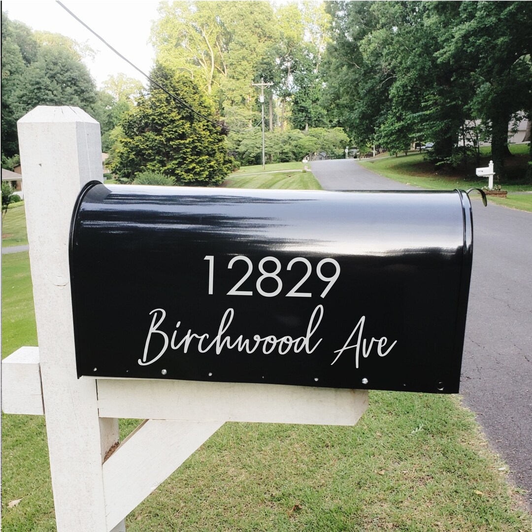 Mailbox Decal Modern, Mailbox Number Decal, Mailbox Decal Farmhouse ...