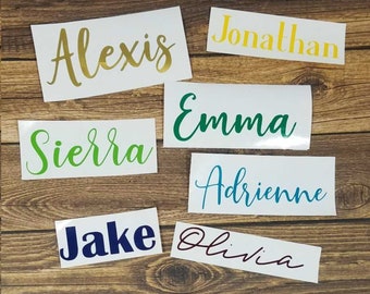 Cursive Name Decal - Etsy