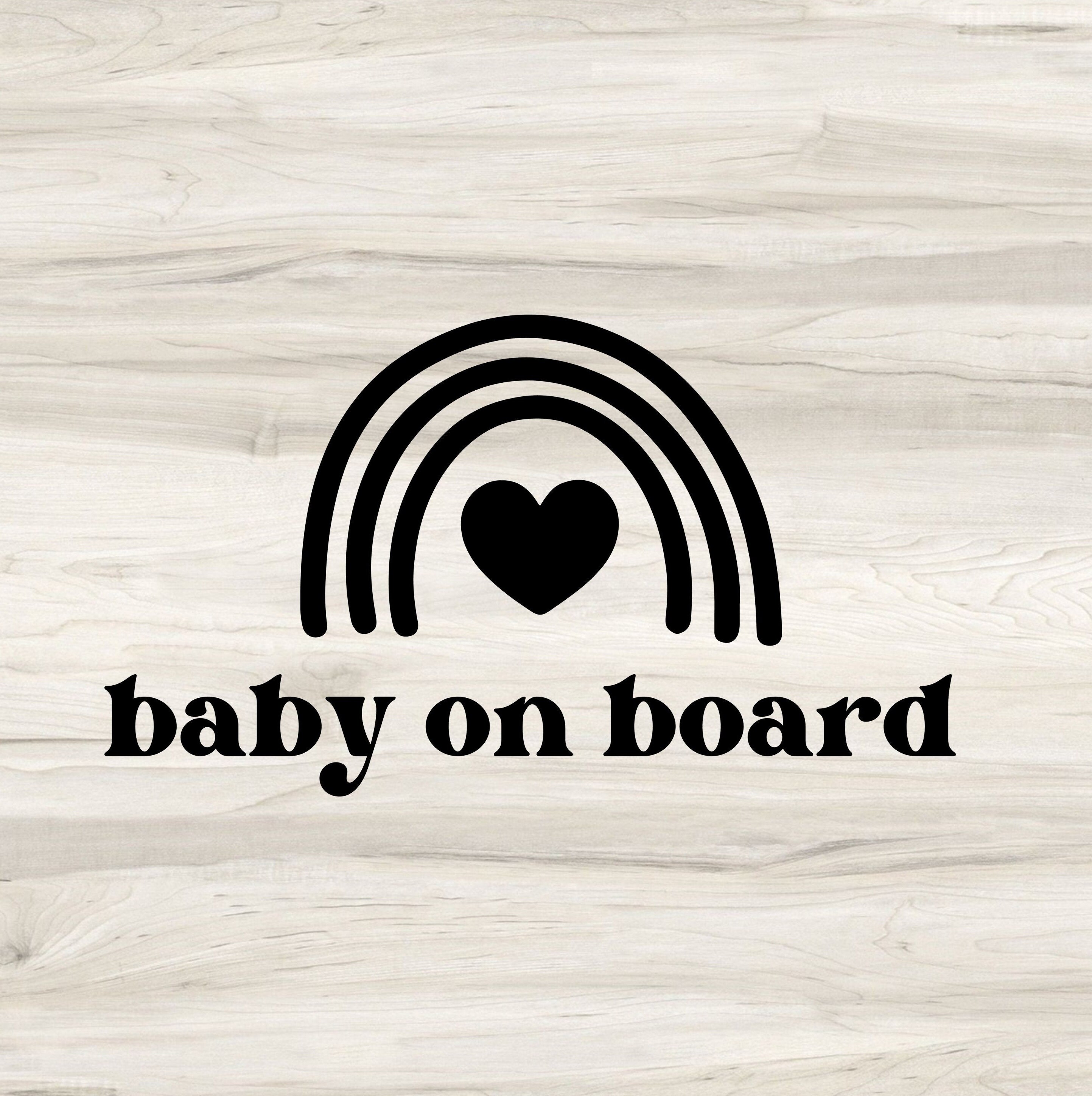 Baby on Board Car Decal Mom Car Decal Car Sticker Rainbow - Etsy