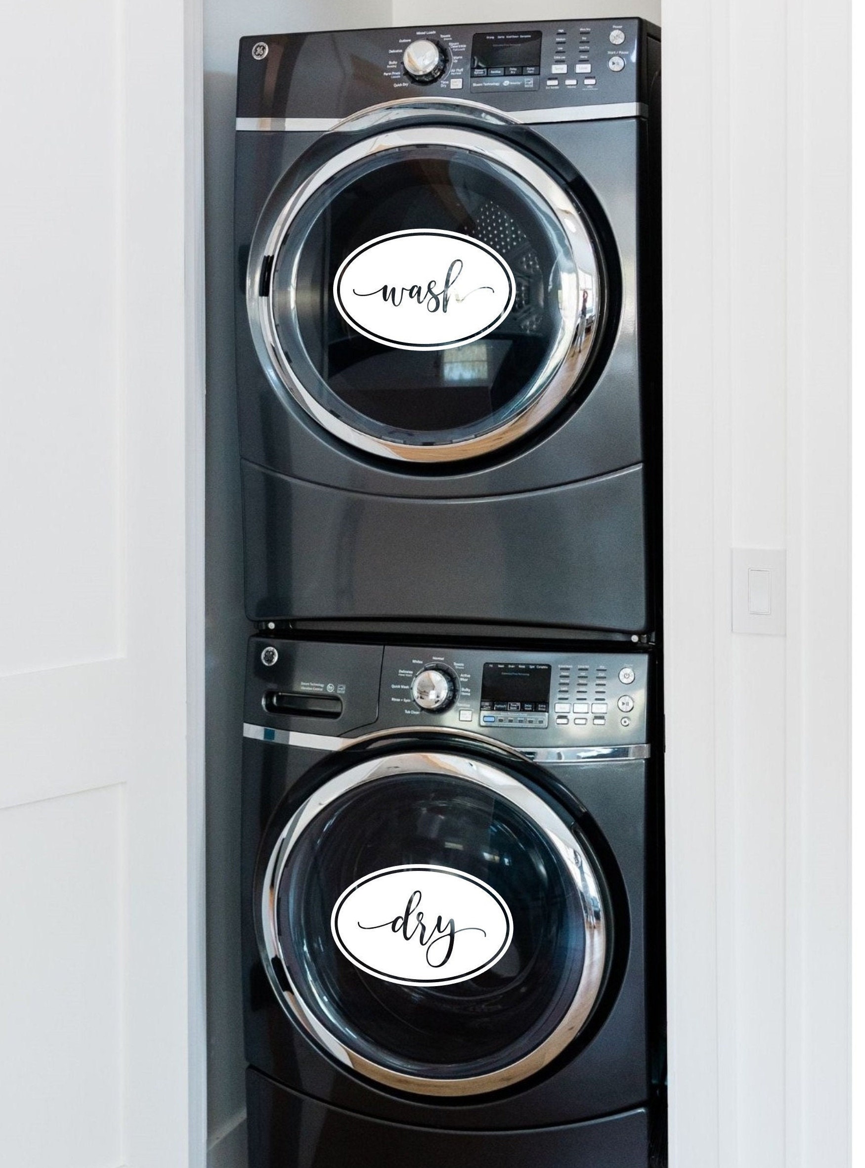 Wash & Dry Decals Laundry Room Decals Washer and Dryer - Etsy