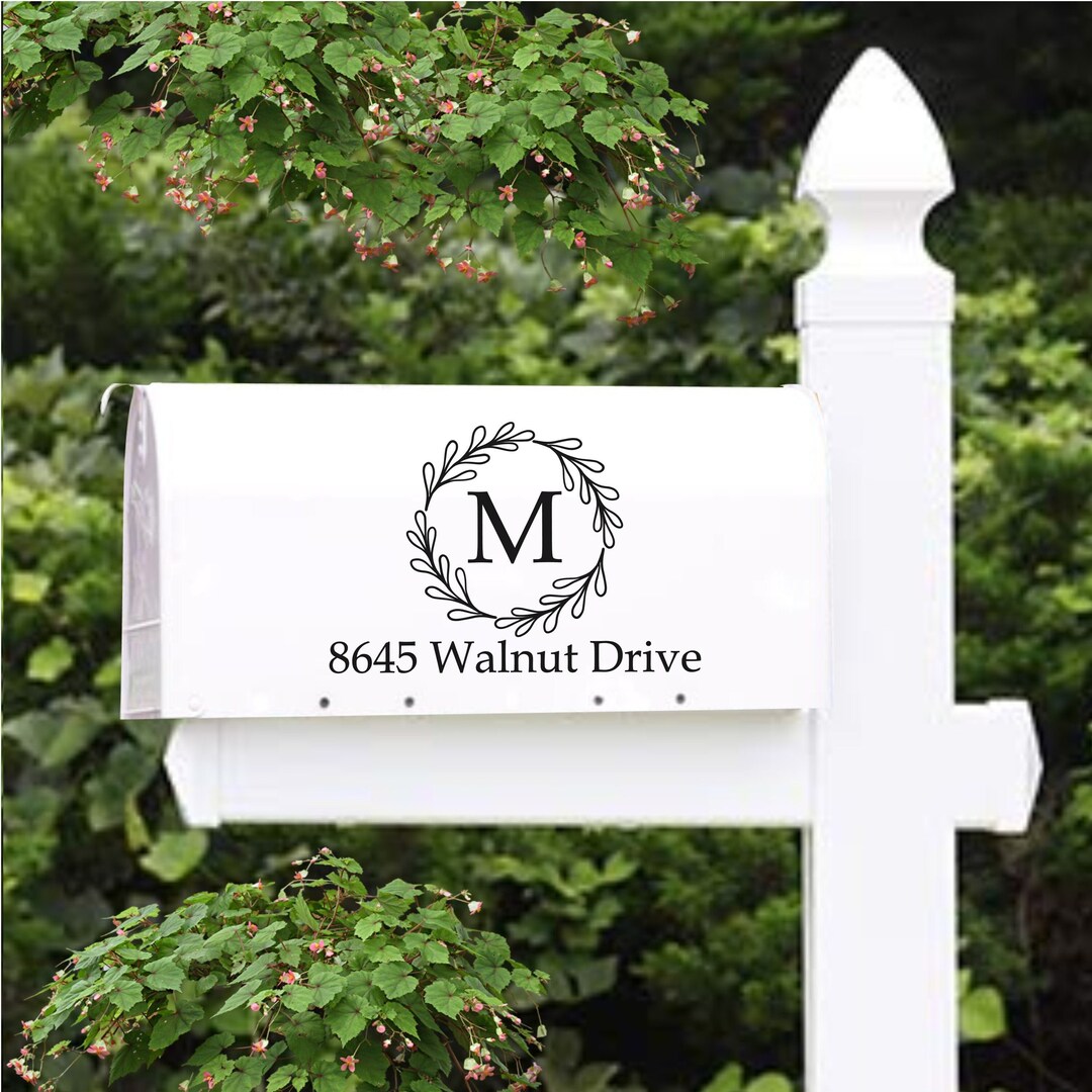Mailbox Numbers, Personalized Mailbox Decal, Mailbox Number Decal ...