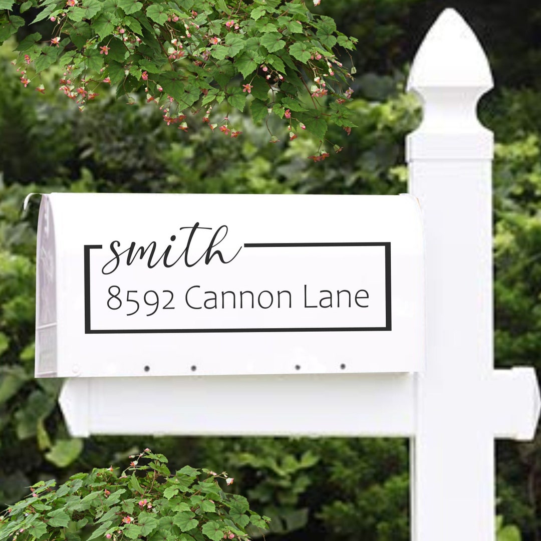 Address Decal for Mailbox, Mailbox Number Decal, House Number Decal ...