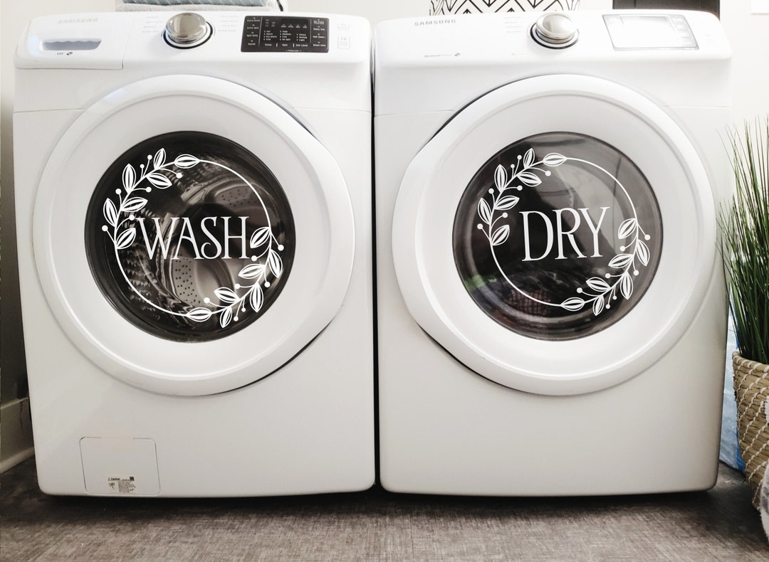 Washer and Dryer Decals, Wash and Dry Laundry Decals, Washer Dryer ...