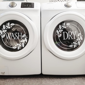 Washer and Dryer Decals, Wash and Dry Laundry Decals, Washer Dryer ...