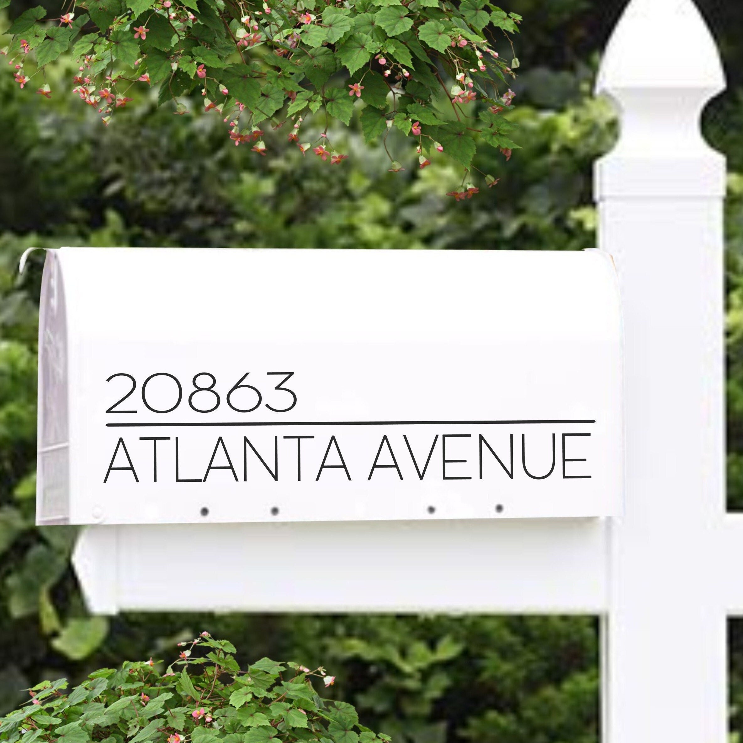 Modern Mailbox Decal, Custom Mailbox Decal, Personalized Mailbox Decal ...