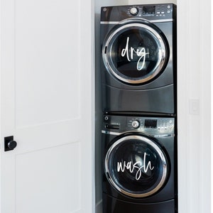 Washer Dryer Decals, Washer and Dryer Decals, Wash and Dry Laundry ...