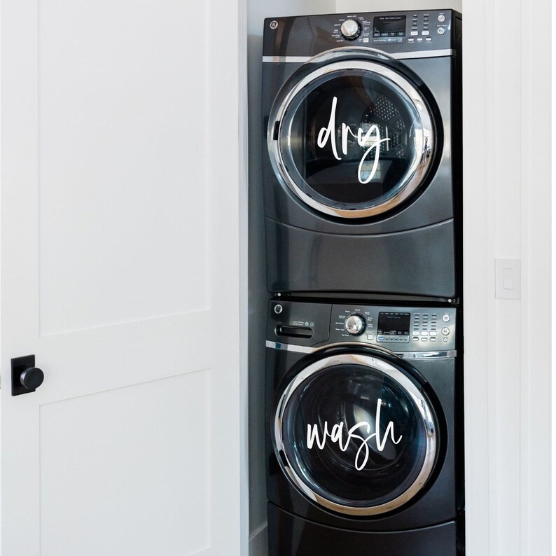 Washer Dryer Decals Washer and Dryer Decals Wash and Dry - Etsy