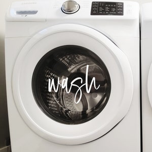 Washer Dryer Decals, Washer and Dryer Decals, Wash and Dry Laundry ...