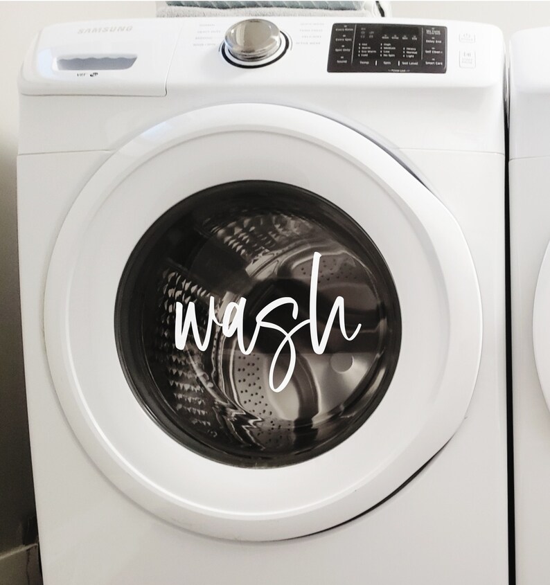 Washer Dryer Decals Washer and Dryer Decals Wash and Dry - Etsy