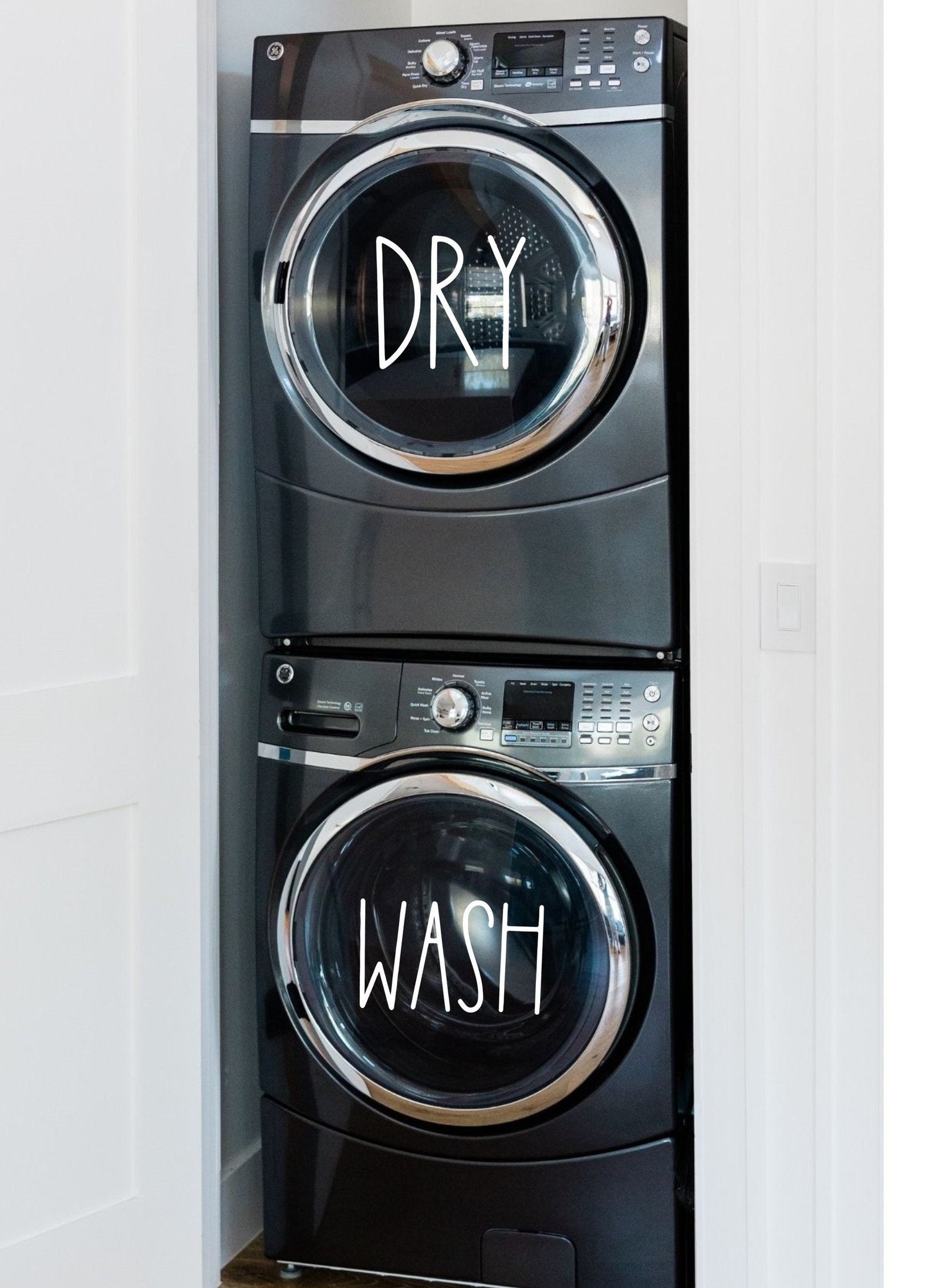 Wash and Dry Decal Laundry Room Decals Washer and Dryer - Etsy