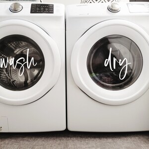 Washer Dryer Decals, Washer and Dryer Decals, Wash and Dry Laundry ...