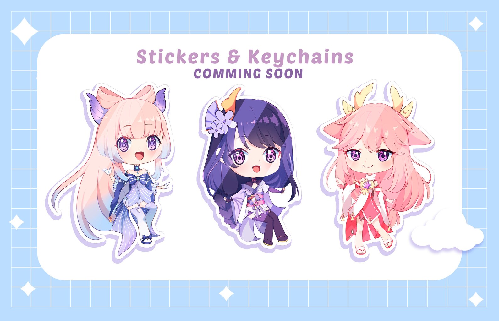 Yae Miko Sticker Kawaii Cute Genshin Impact Sticker - Etsy