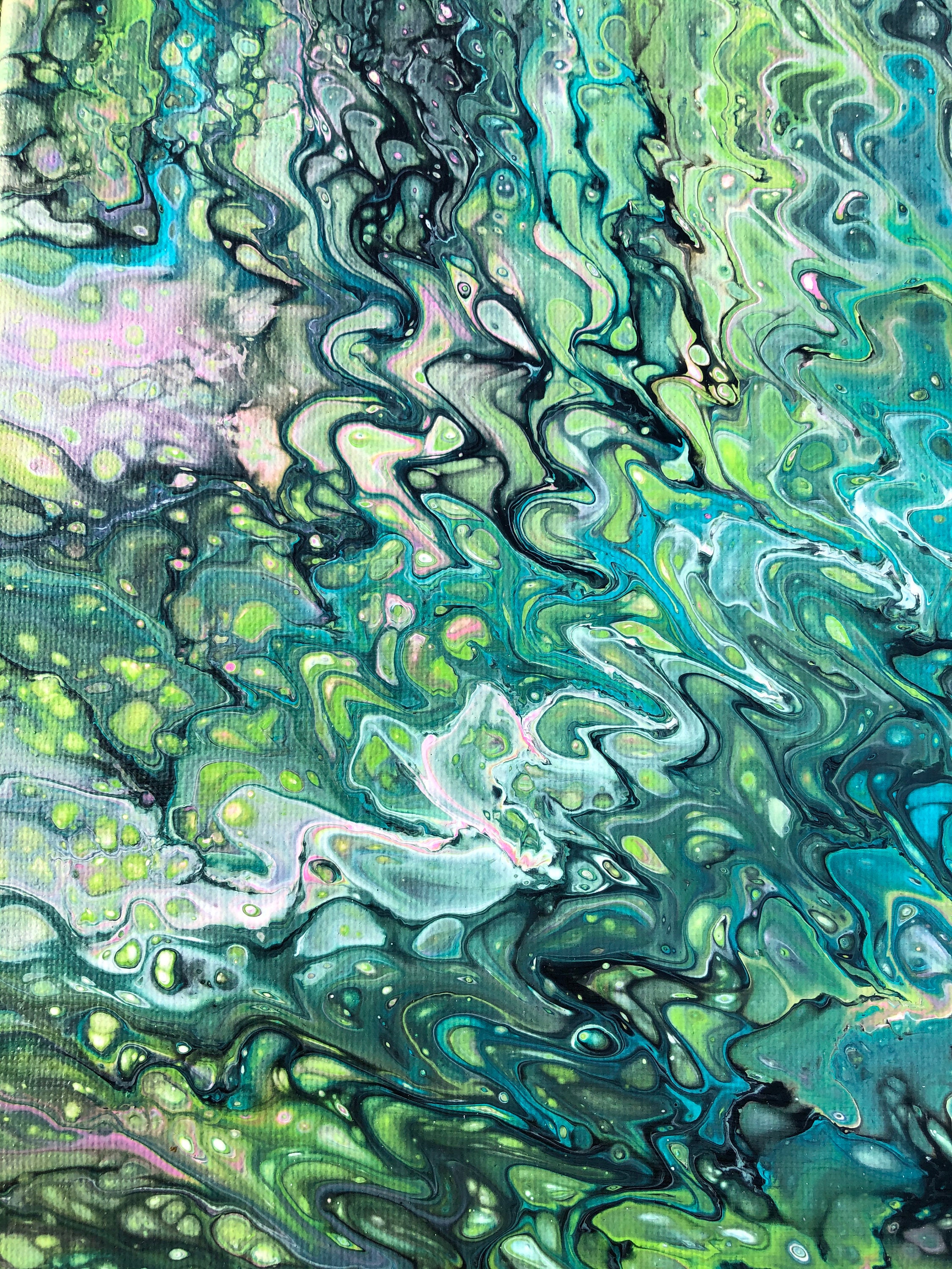 Life Patterns-acrylic Pour-12x12 Inches - Etsy UK