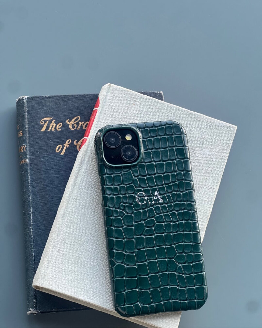 Personalised Emerlade Green Croc Genuine Leather iPhone Case Available ...