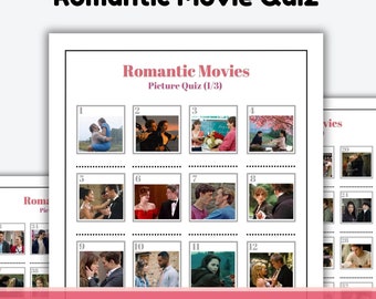 Printable Romantic Movies Quiz, Valentines Day Game, Date Night ...