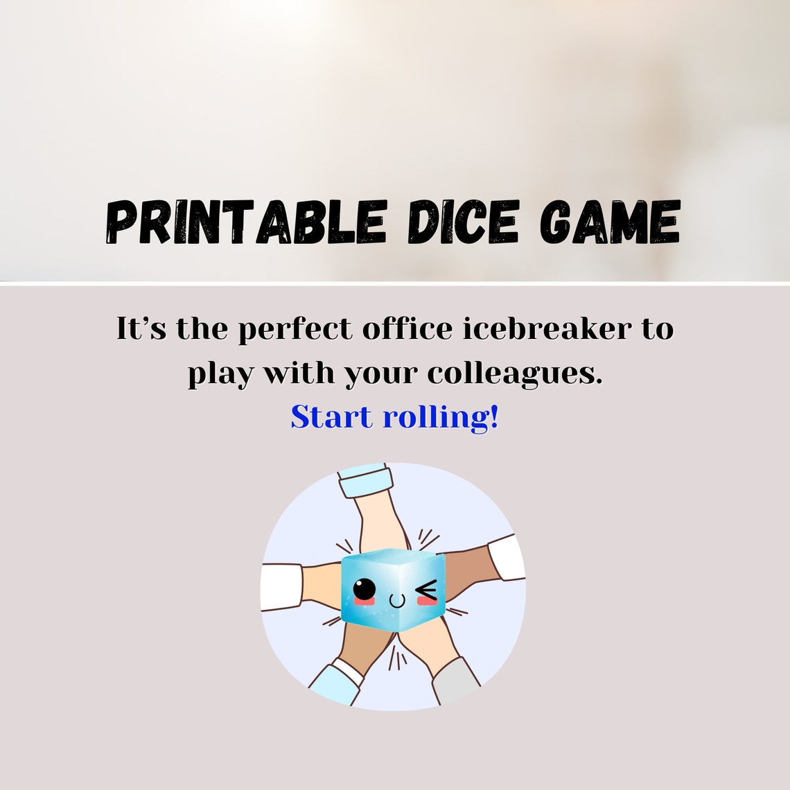 Office Icebreaker Game, Getting to Know You, Team Building Game, Roll ...