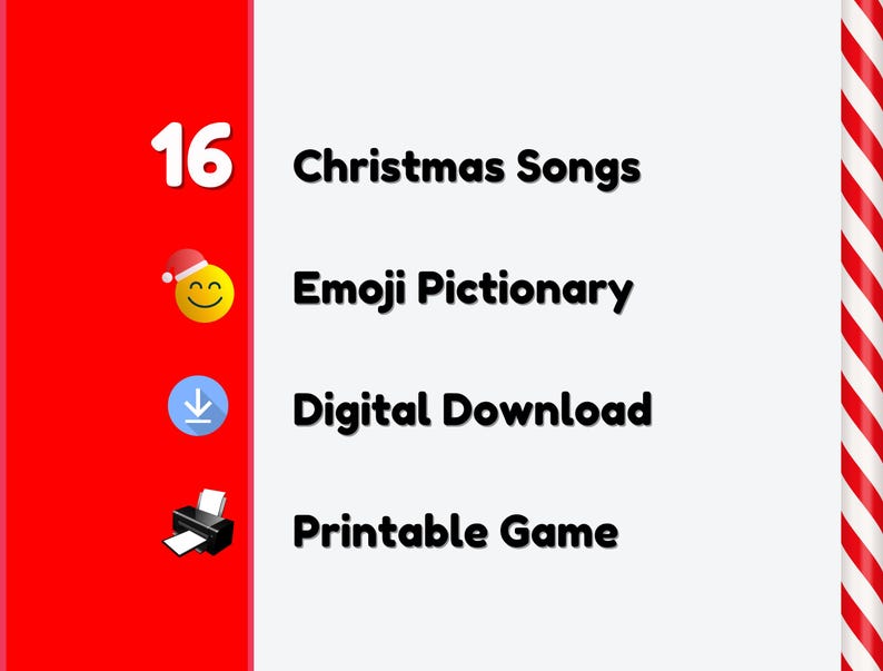 Christmas Dingbats Quiz: Xmas Song Emojis in PDF - Etsy
