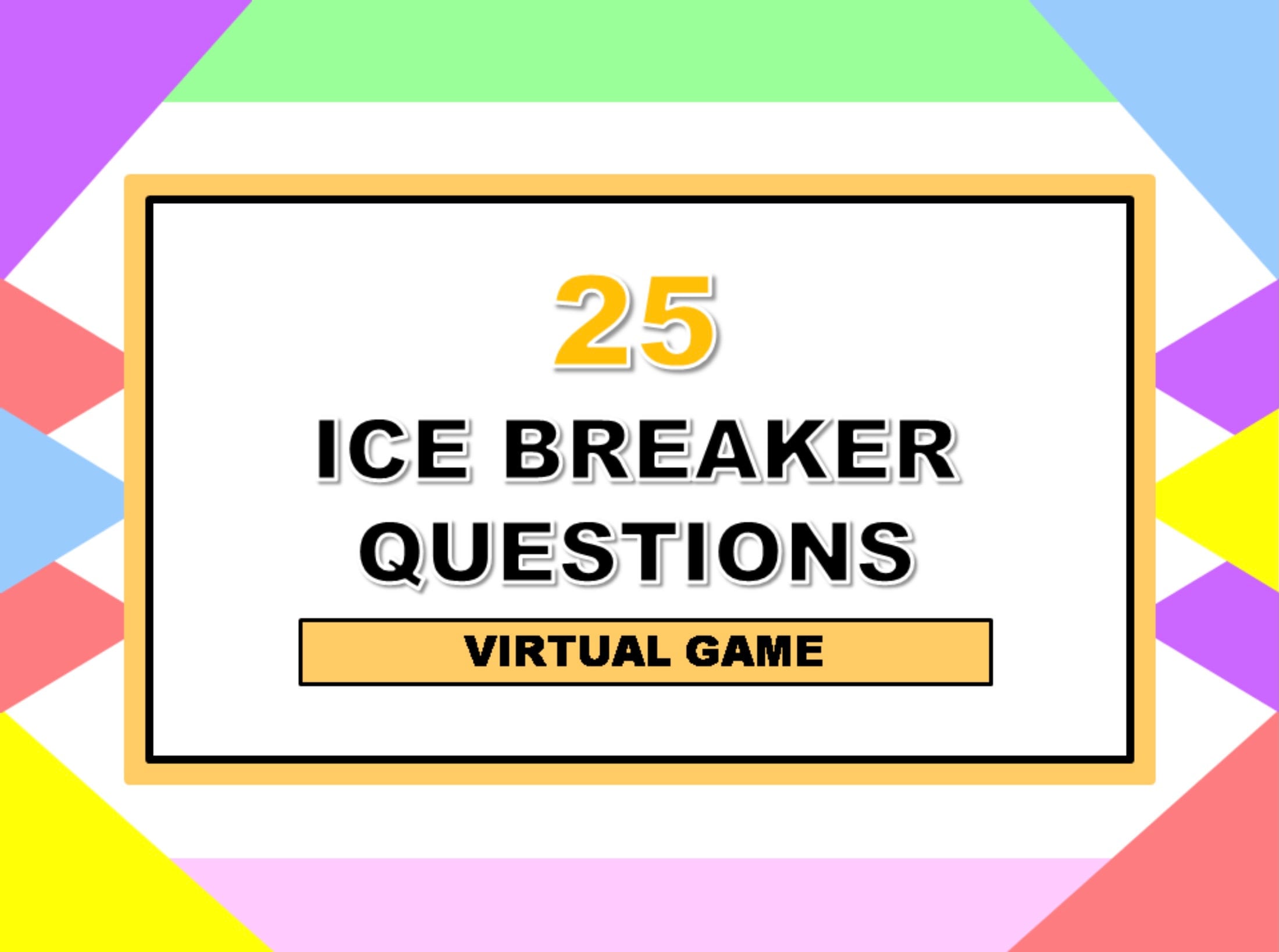 Getting to Know You Icebreaker Game: Virtual Team Building (powerpoint ...