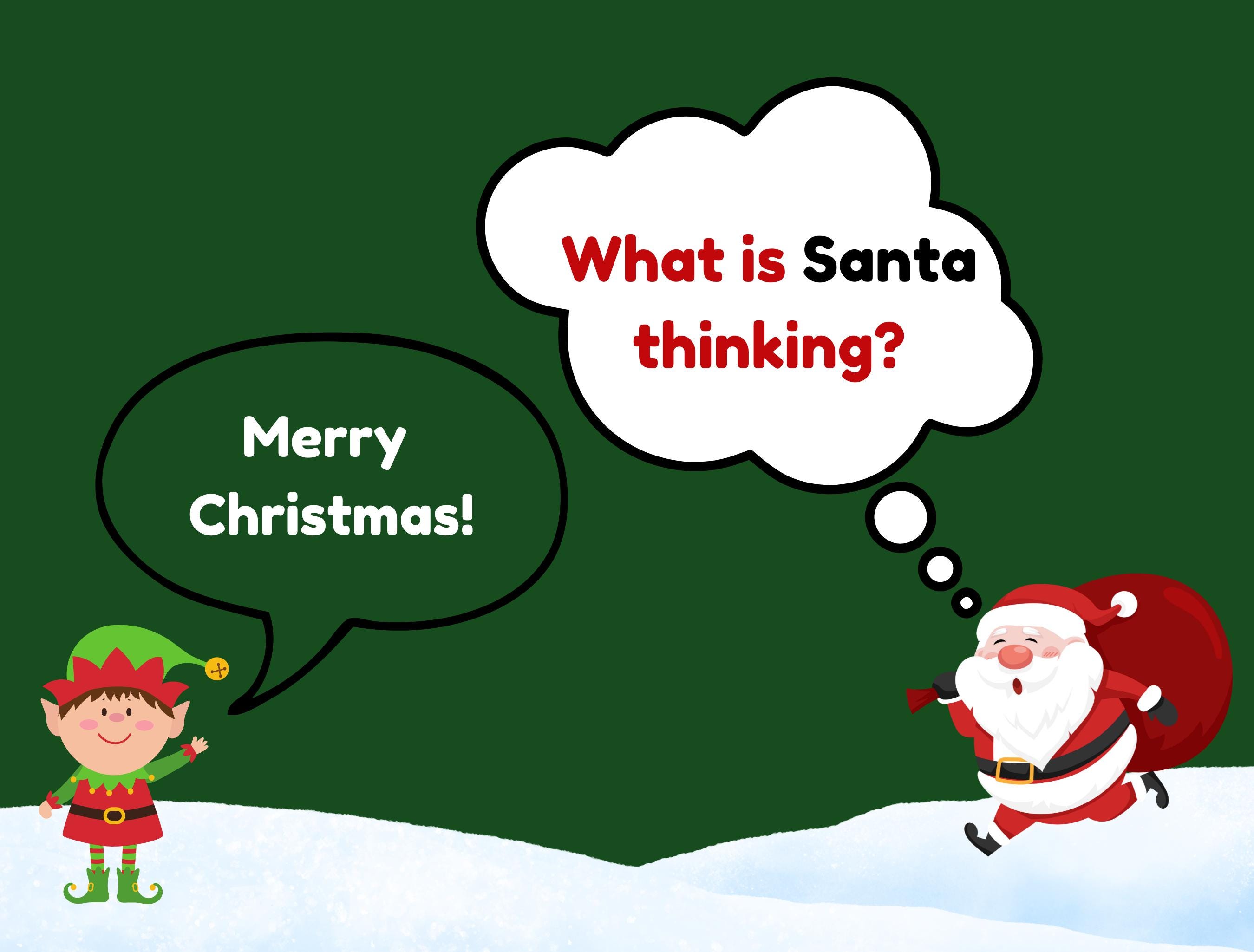 What is Santa Thinking Game, Christmas Printable, Santa Game, Christmas ...