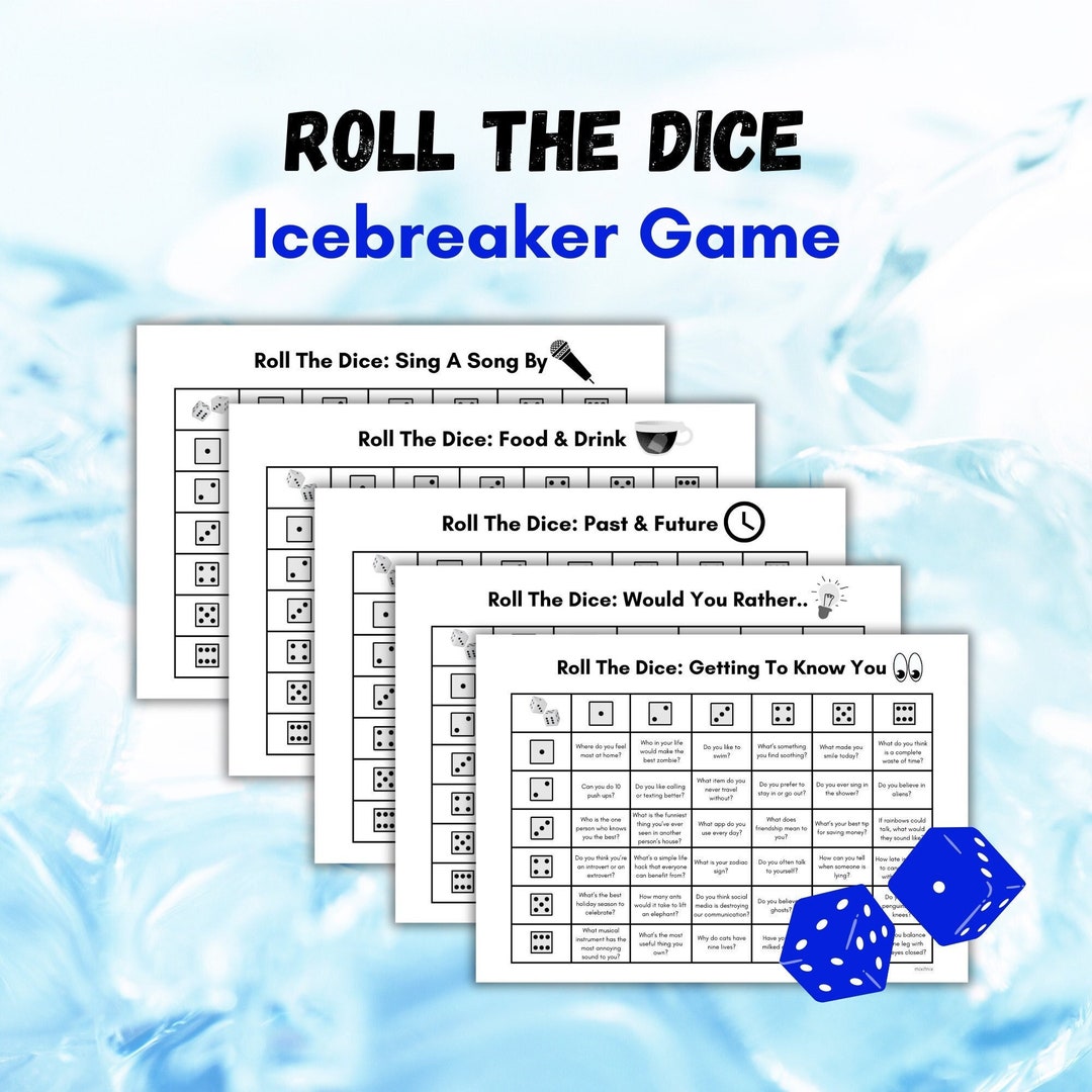 Roll the Dice Game, Conversation Starter Game, Icebreaker Game, Getting ...