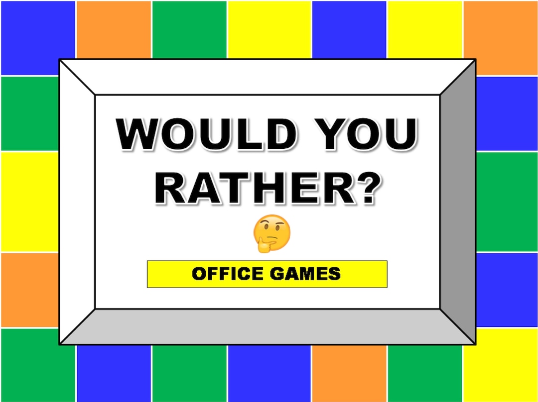 Would You Rather Office Game: Virtual Team Building (powerpoint Digital ...