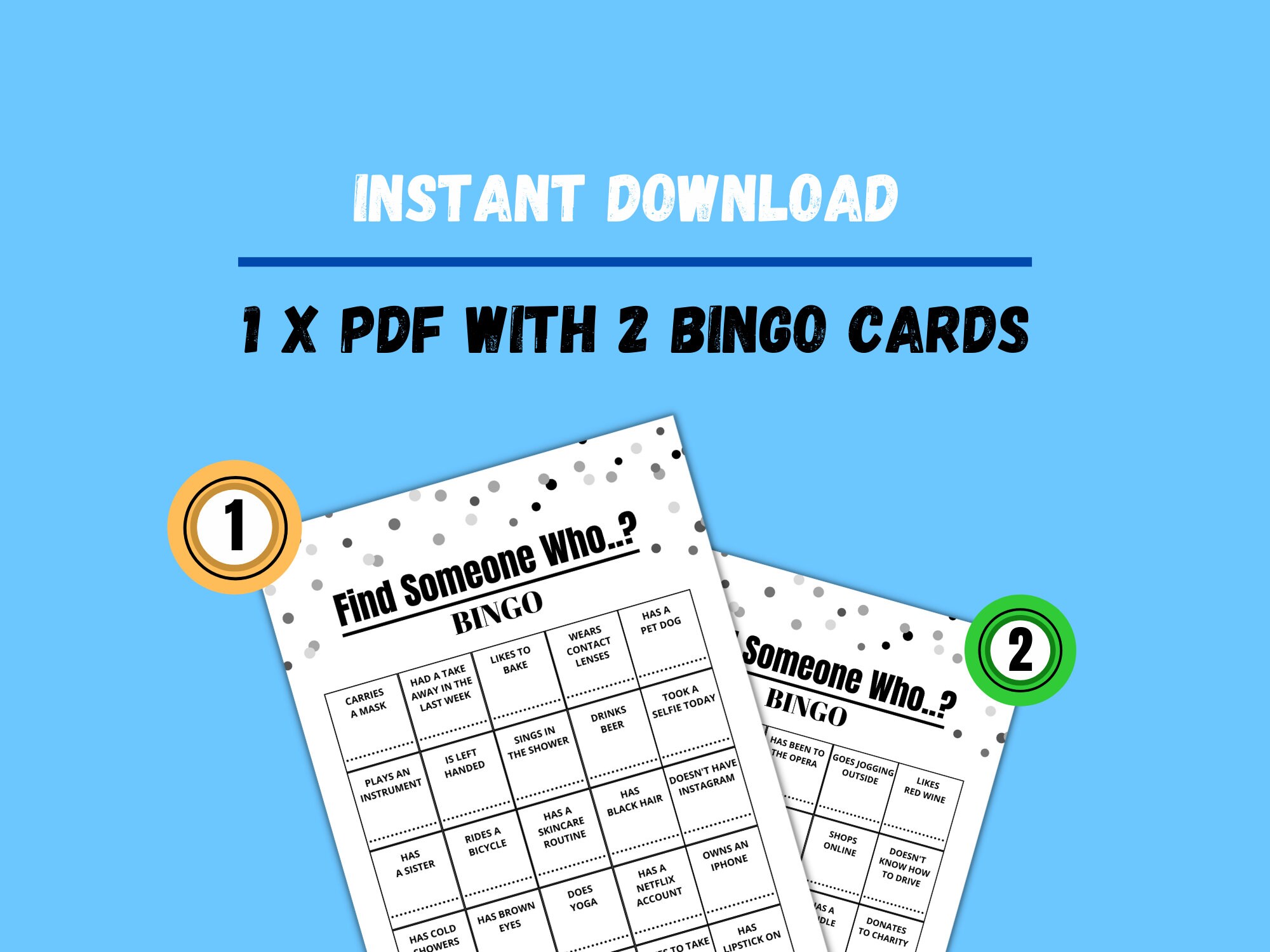 Find Someone Who Bingo Ice Breaker Game Guest Game Human - Etsy