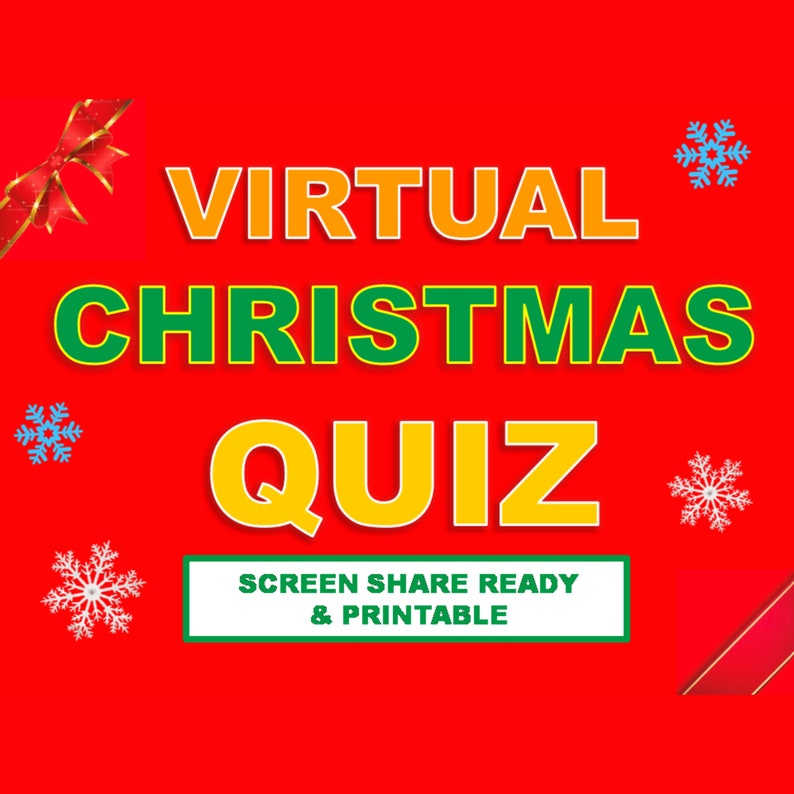 Virtual Christmas Quiz, Holiday Party Games, Icebreakers, Fun Family ...