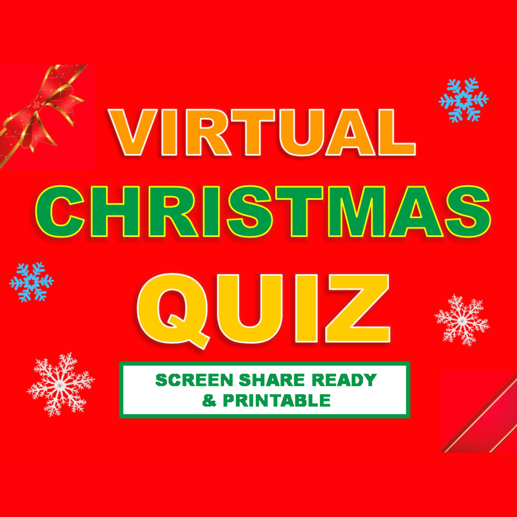 Virtual Christmas Quiz, Holiday Party Games, Icebreakers, Fun Family ...