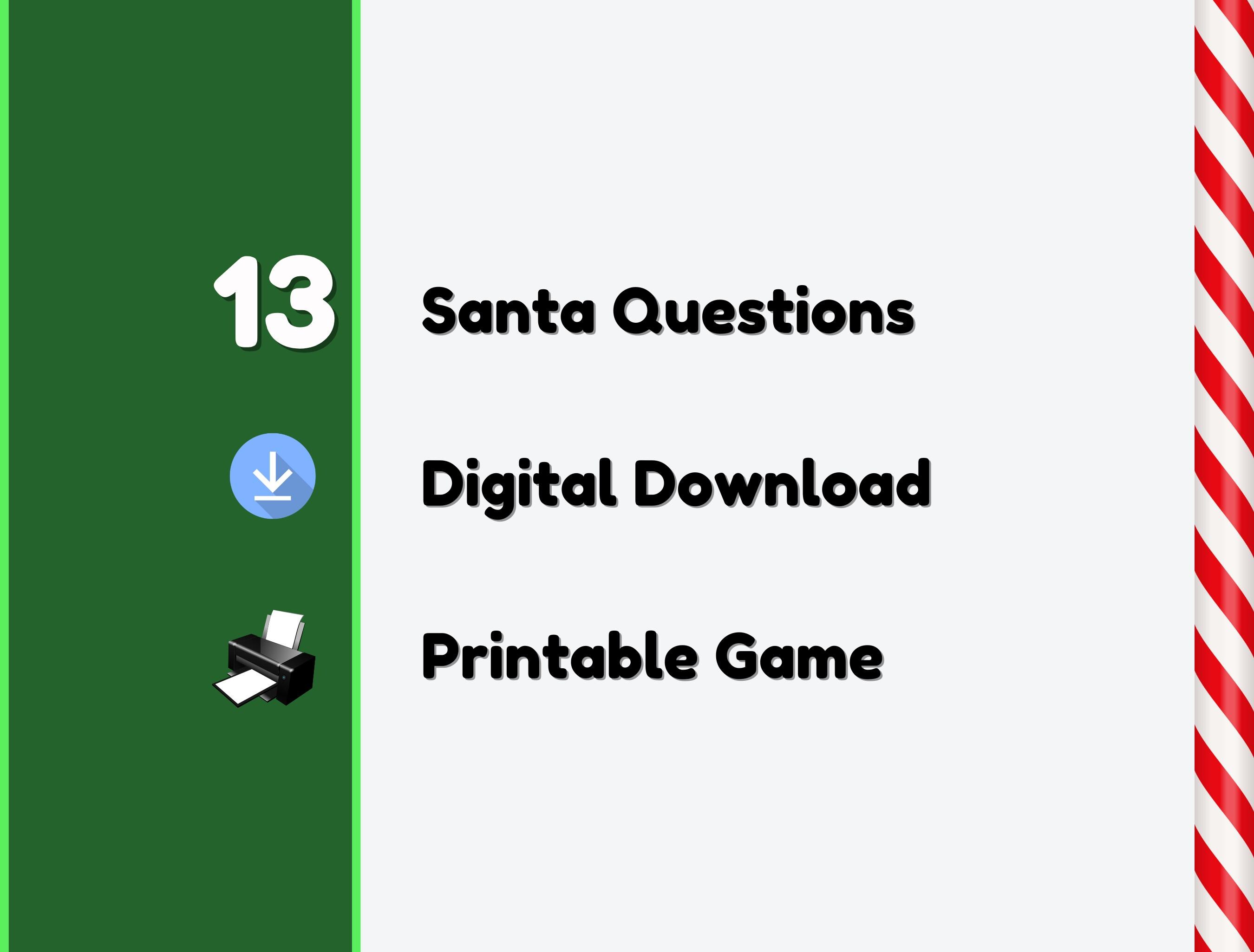 What is Santa Thinking Game, Christmas Printable, Santa Game, Christmas ...