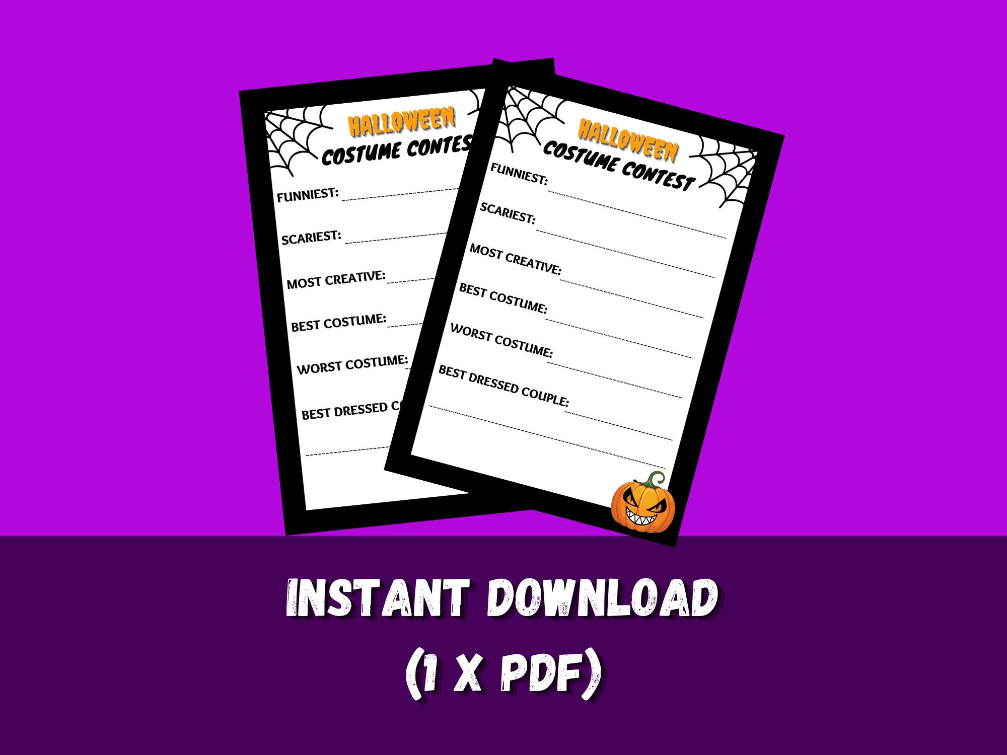 Printable Halloween Costume Contest, Halloween Costume Party, Halloween ...