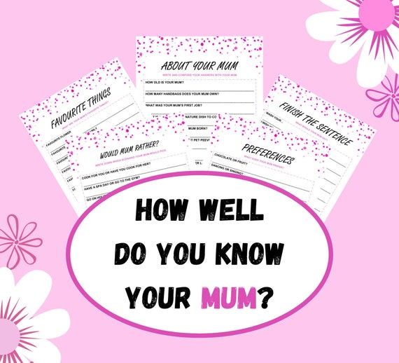 How Well Do You Know Your Mom Printable - Printable Word Searches