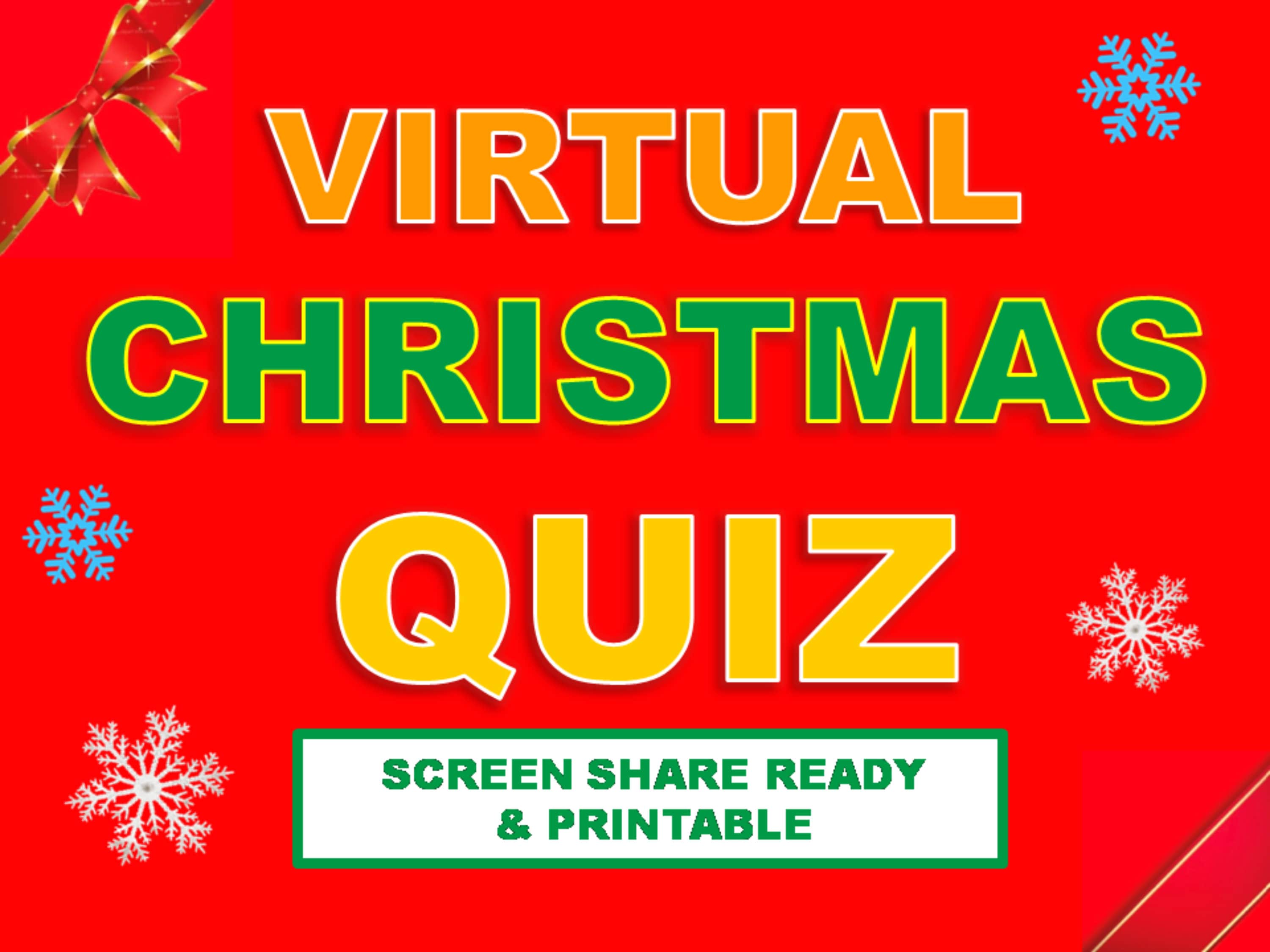 Virtual Christmas Quiz, Holiday Party Games, Icebreakers, Fun Family ...
