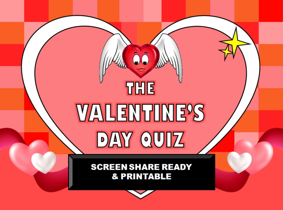 Valentines Day Quiz, Virtual Quiz, Party Games, Group Activity ...