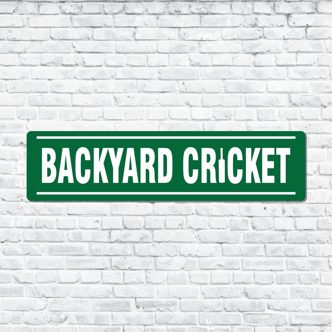 Backyard Cricket Sign Cricket Gift Cricket Fan Cricket - Etsy Australia