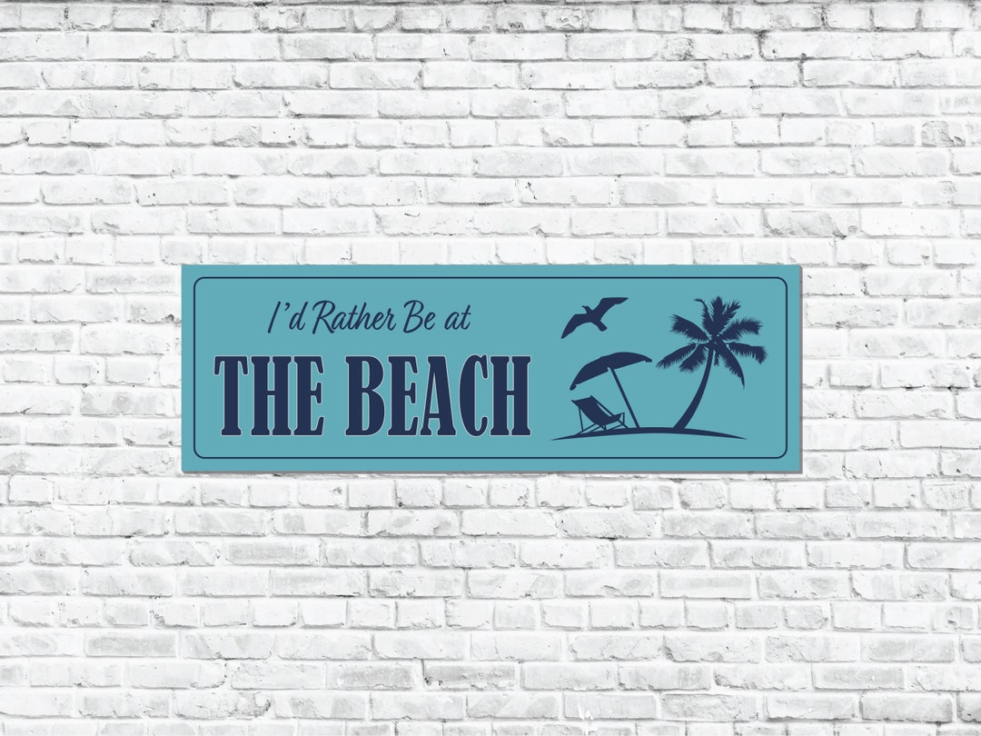 Metal Beach Sign, Change the Text to Suit Your Needs, Custom Beach ...