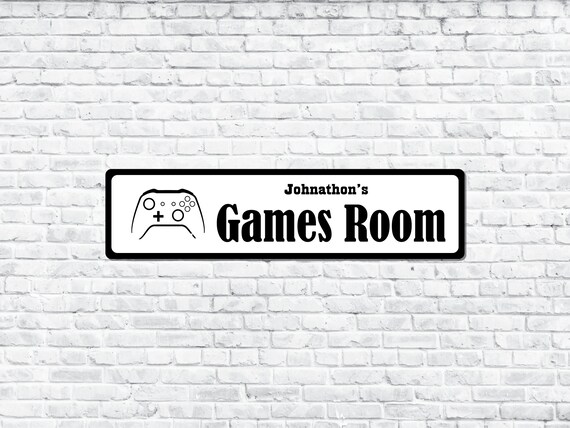 Personalised Games Room Sign Custom Metal Signs Game Room | Etsy