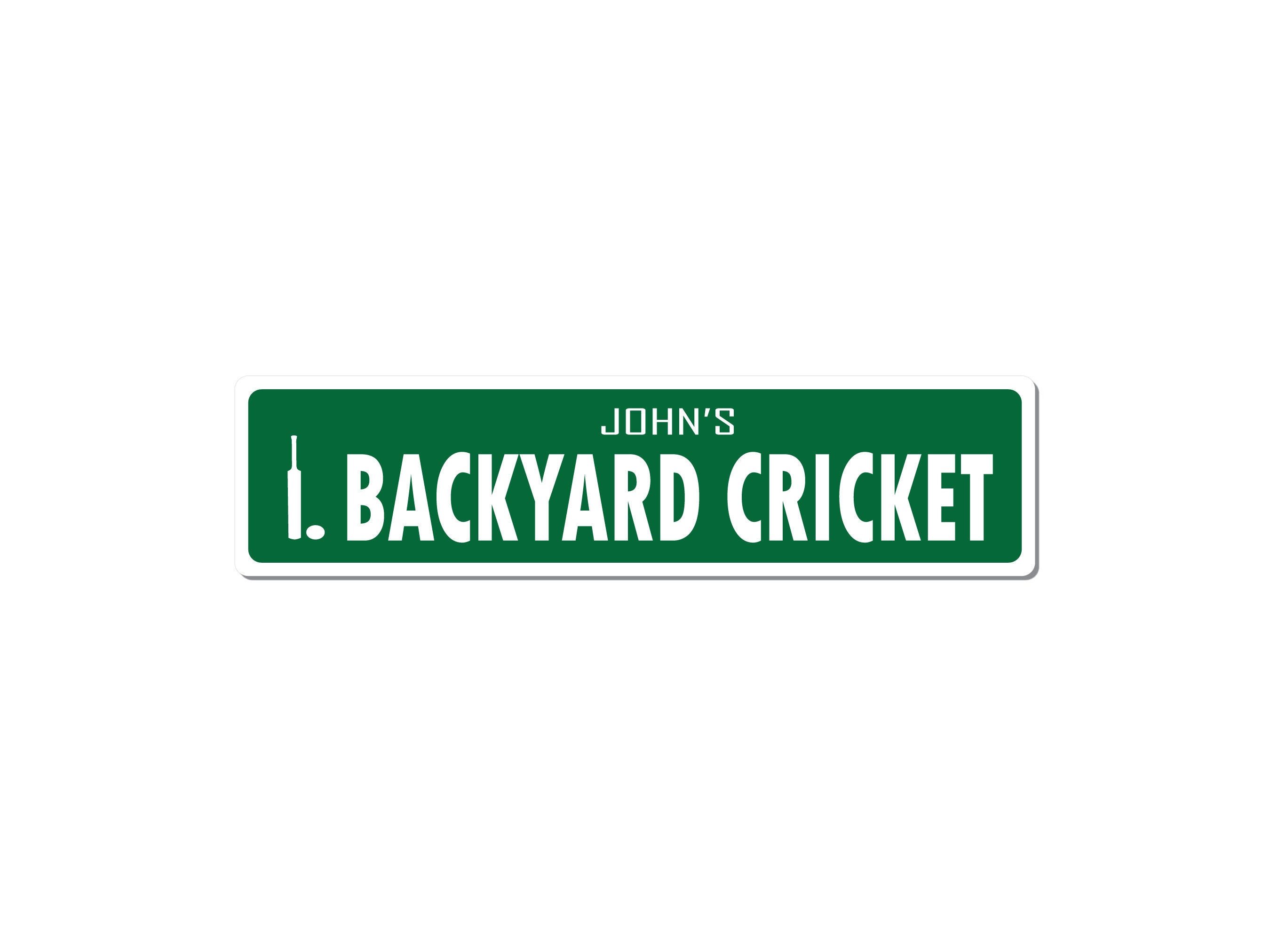 Personalised Backyard Cricket Sign Custom Name Cricket Gift - Etsy