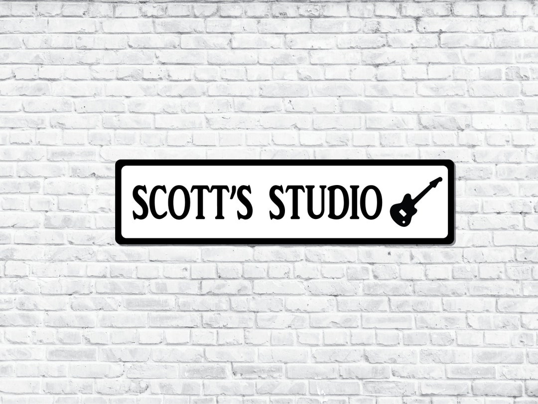 Personalised Studio Sign, Custom Music Sign, Music Lover Gift, Home ...