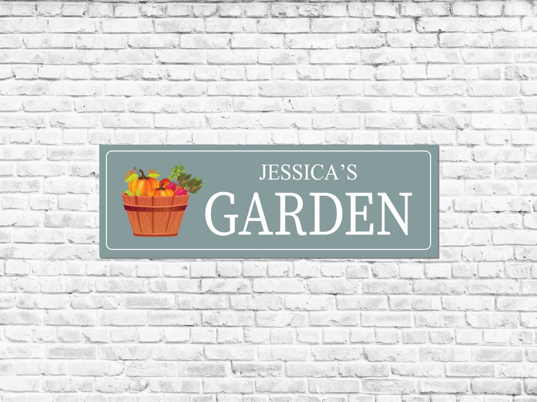 Personalised Garden Sign, Custom Outdoor Sign, Farmhouse Home Decor ...