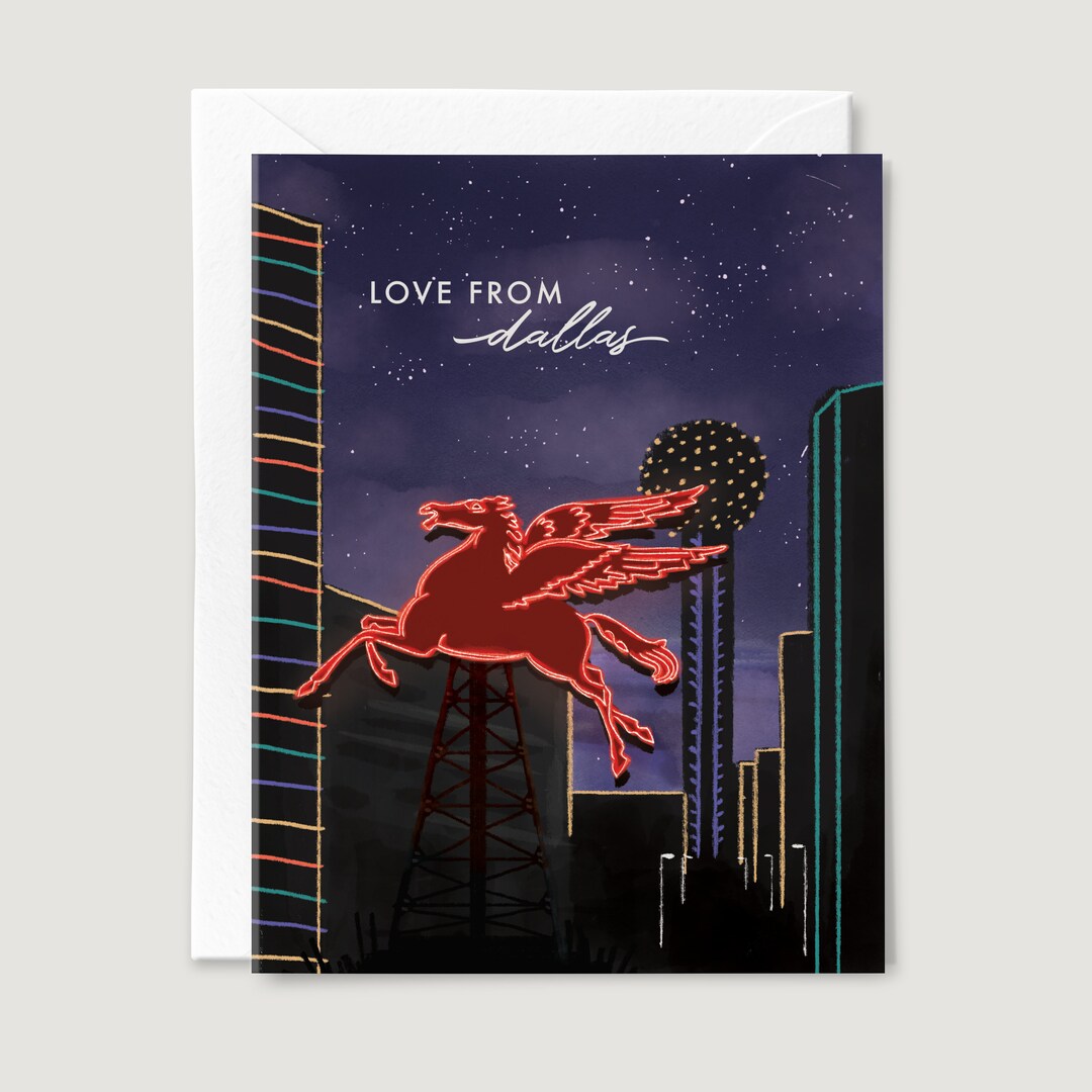 INSTANT DOWNLOAD Love From Dallas Dallas Tx Greeting Card DIY Card ...