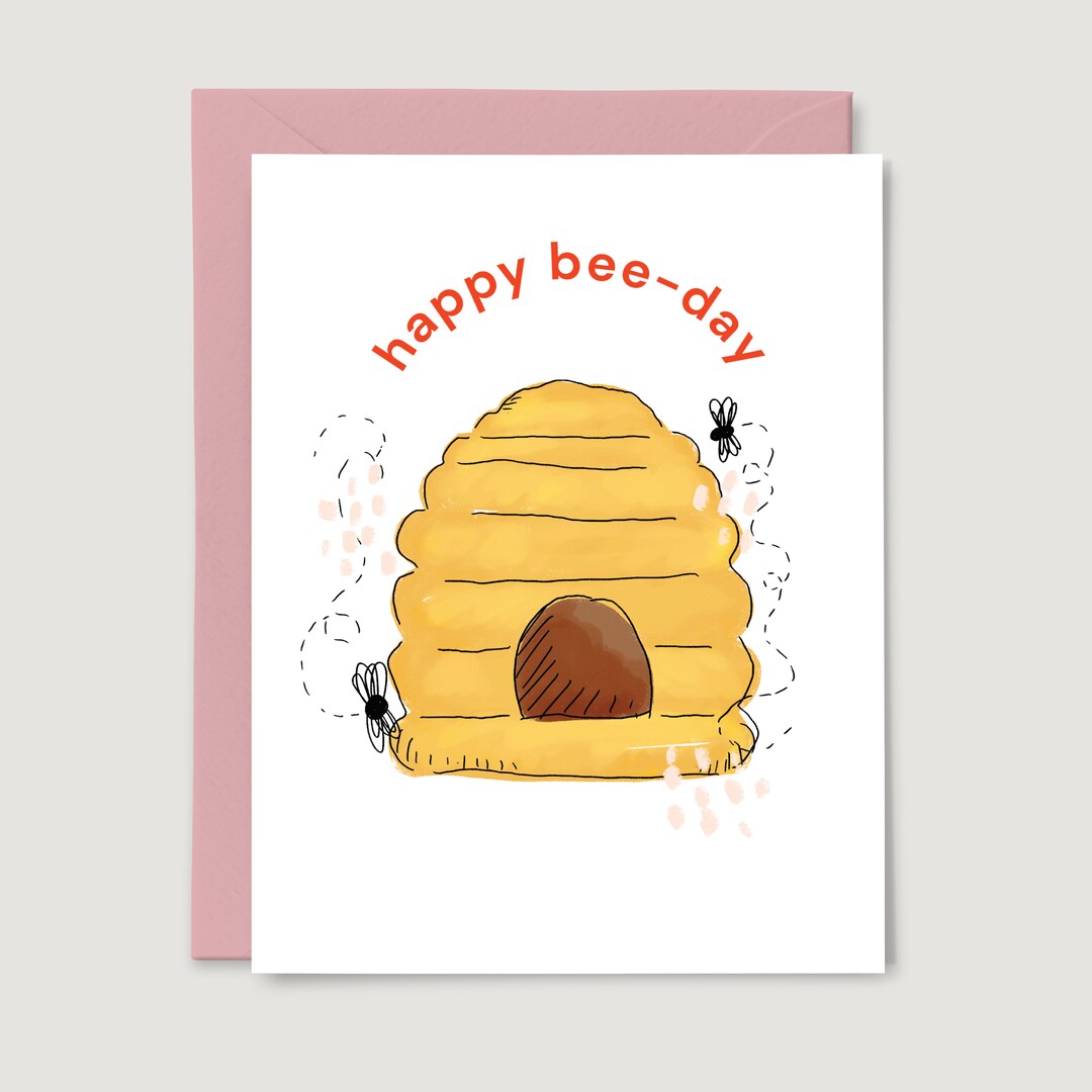 INSTANT DOWNLOAD | Happy Bee Day | Birthday Card | DIY Birthday Card ...