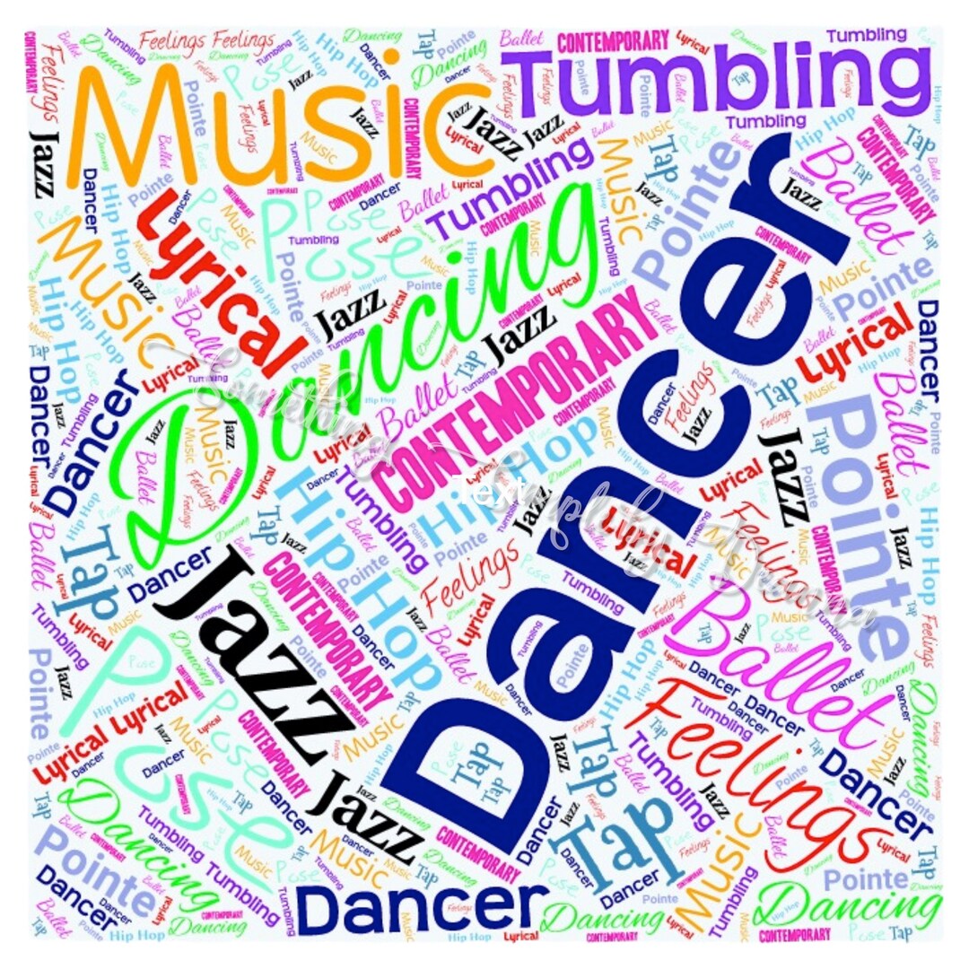 Dancer Word Art Png/sublimation Digital Download - Etsy