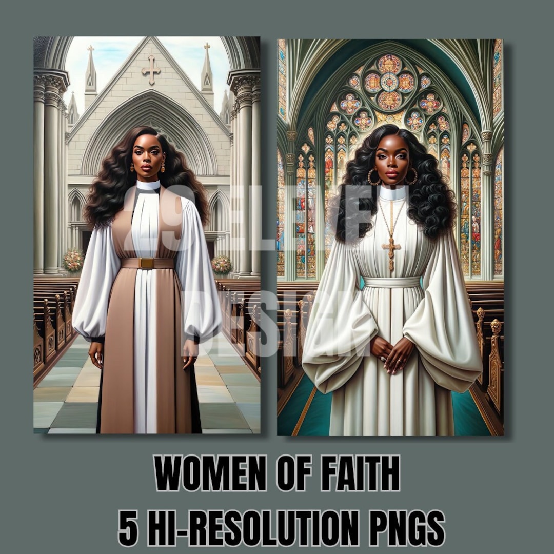 Women of Faith Digital PNG Download BUNDLE - 5 High Resolution ...