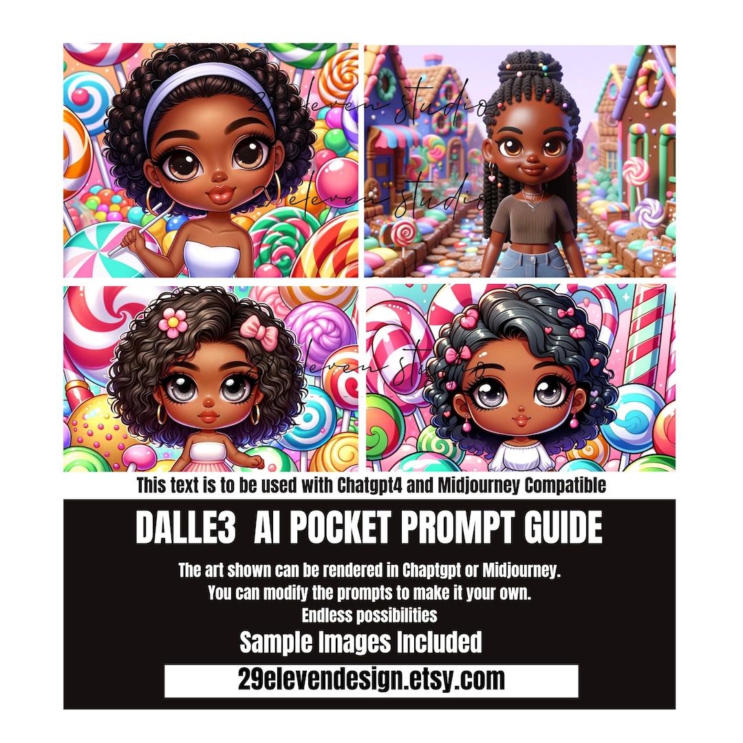 Dall-e3 Chatgpt Prompt Guide: Candyland Chibi Dolls (PDF) - Etsy