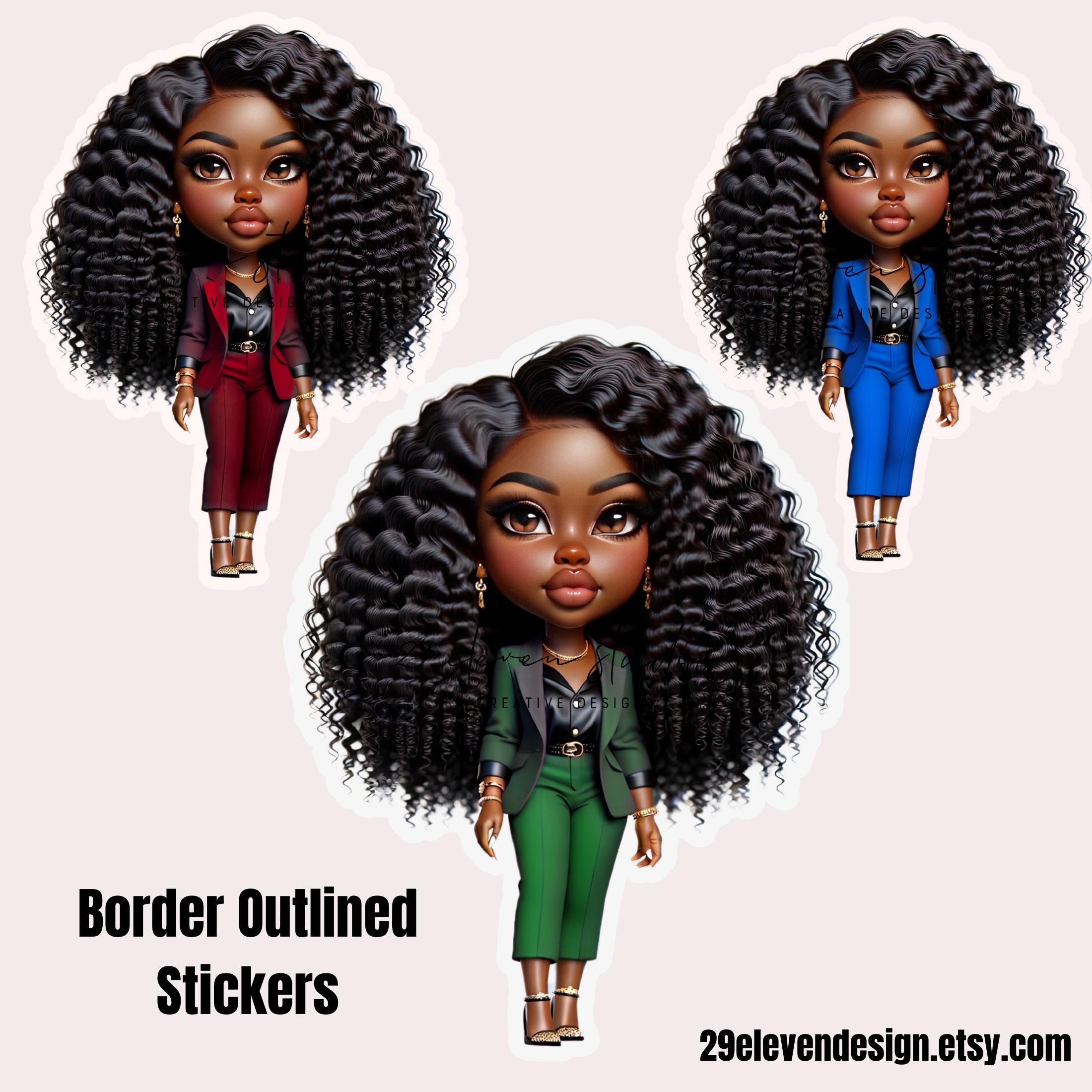 African American Clip Art and Sticker BUNDLE | With Small Business ...