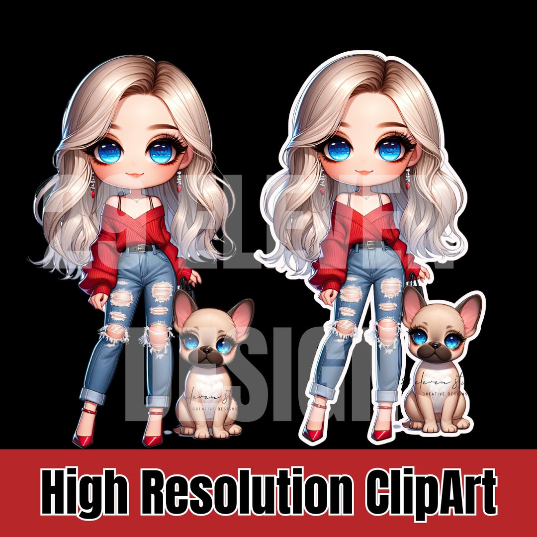 Instant Digital Download | Sticker Digital Doll - Transparent | 3 PNG ...