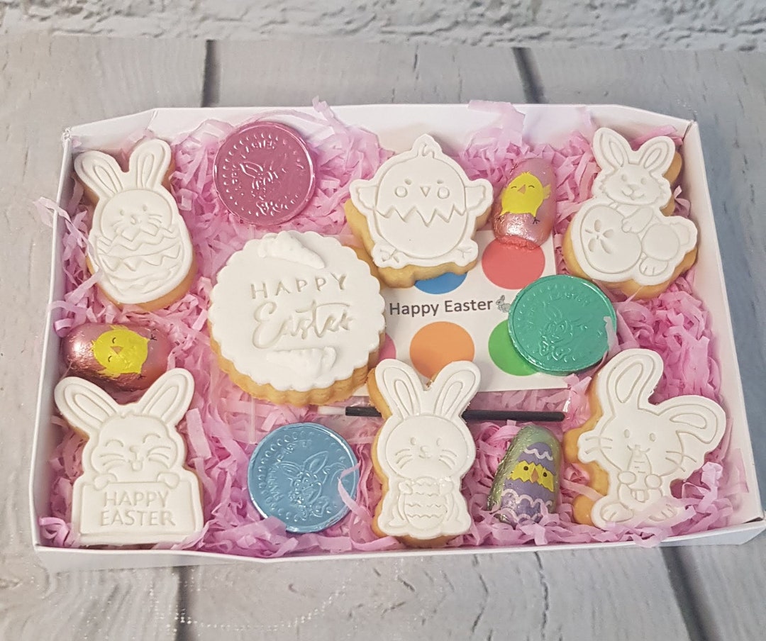 Easter Paint Your Own (PYO) Shortbread Biscuits-pyo Cookies-easter ...