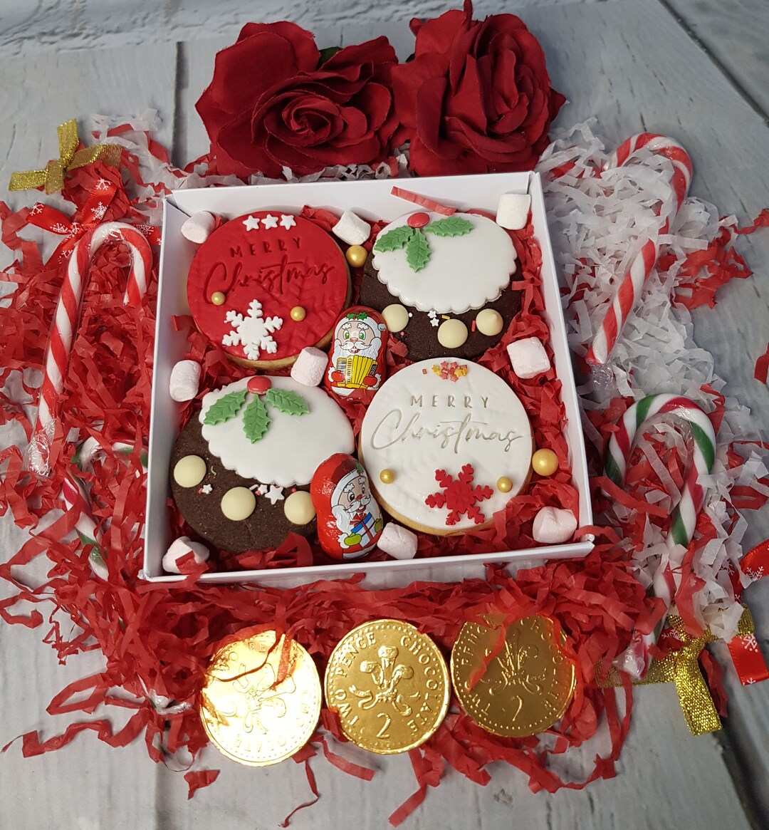 Mini Christmas Shortbread Biscuit Box-sugar Biscuit-chocolate ...