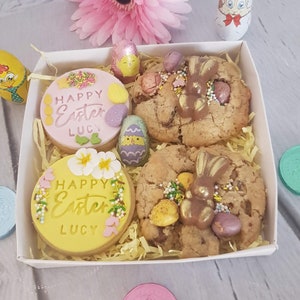 Personalized Easter Shortbread Biscuits Treat Box-chocolate Egg Cookies-easter Treat Box-easter ...